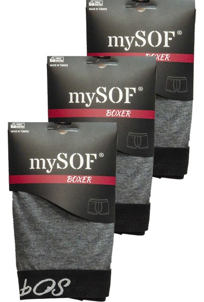 Mysof Premium Erkek Boxer 3'lü