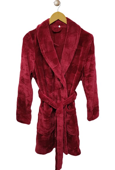 Evim Ve Moda Süpersoft Polar Kısa Şalyaka Sabahlık Bordo Evim Ve Moda Süpersoft Polar Kısa Şalyaka Sabahlık Bordo
