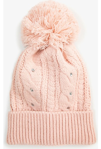 Koton Ponponlu Taşlı Örgü Bere