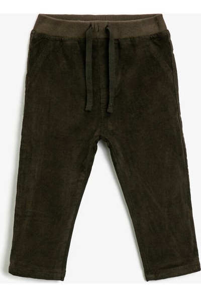 Koton Pamuklu Beli Bağlamalı Regular Fit Pantolon Koton Pamuklu Beli Bağlamalı Regular Fit Pantolon