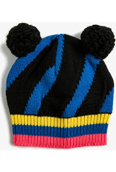 Koton Ponponlu Çok Renkli Örgü Bere