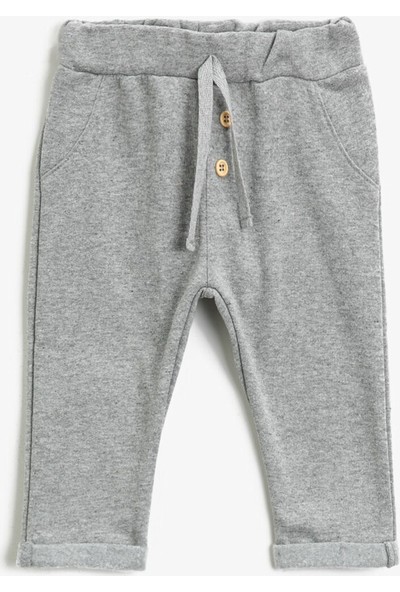 Koton Beli Bağlamalı Düğmeli Basic Eşofman Altı