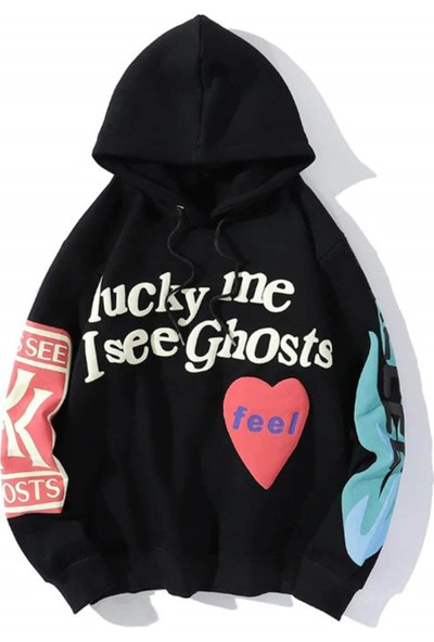 Madmext Mad Girls Siyah Baskılı Oversize Sweatshirt MG903