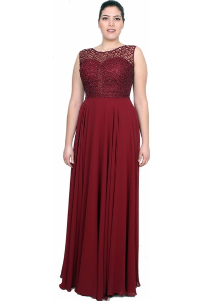 Flok Kadın Baskılı Şifon Abiye Elbise