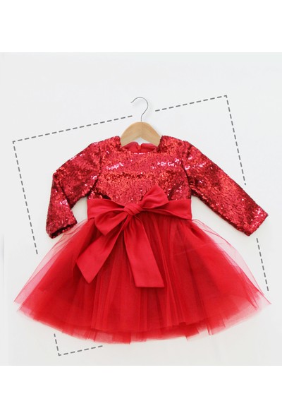 Sumeyye's Kız Çocuk Abiye Pullu Tütü Uzun Kol - 541