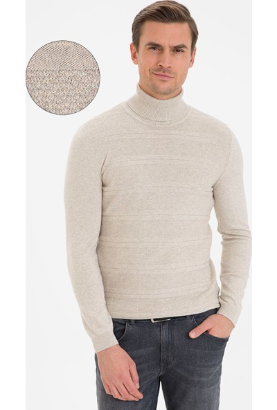 Pierre Cardin Slim Fit Balıkçı Yaka Triko Kazak 50233728-VR123