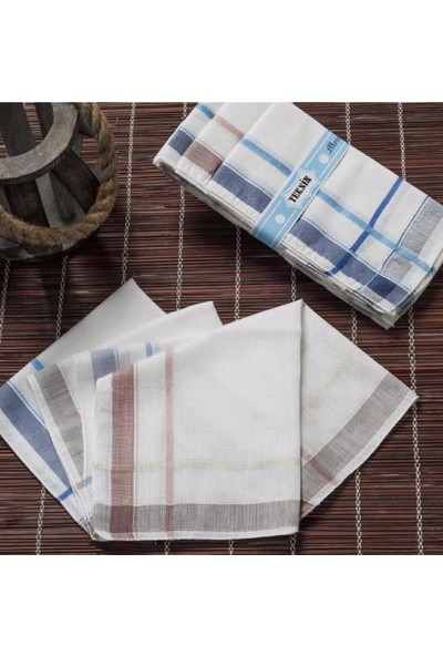 Gözde Teksin 36X36 cm 12 Adet Kumaş Mendil Tm 02 Gözde Teksin 36X36 cm 12 Adet Kumaş Mendil Tm 02