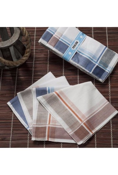 Gözde Teksin 36X36 cm 12 Adet Kumaş Mendil Tm 03 Gözde Teksin 36X36 cm 12 Adet Kumaş Mendil Tm 03