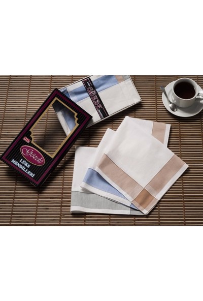 Gözde Siyah Kutulu 42X42 cm 12 Adet Kumaş Mendil-Gm 02 Gözde Siyah Kutulu 42X42 cm 12 Adet Kumaş Mendil-Gm 02