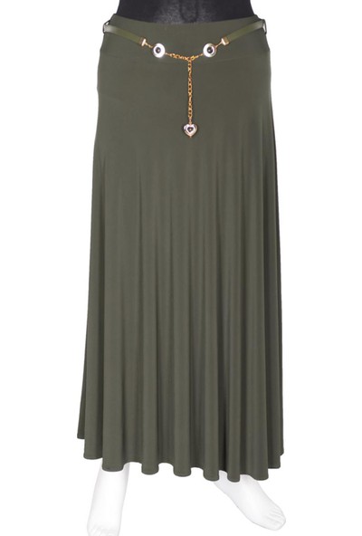 Eray Sandy Penye Kloş Haki Etek Eray Sandy Penye Kloş Haki Etek