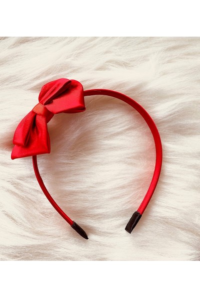 Yeşim Aksesuar Kırmızı Fiyonk Lohusa Tacı