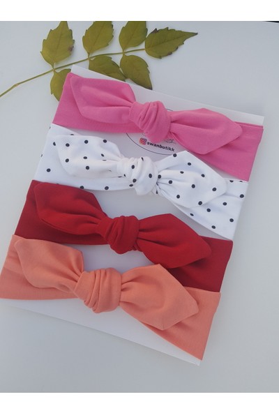 Swan Butik Kız Çocuk Bebek Bandana Toka Seti 4'lü Swan Butik Kız Çocuk Bebek Bandana Toka Seti 4'lü