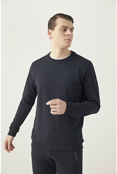 D'S Damat Ds Damat Slim Fit Siyah Sweat-shırt