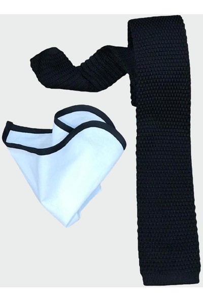Parez Örgü Kravat Mendil