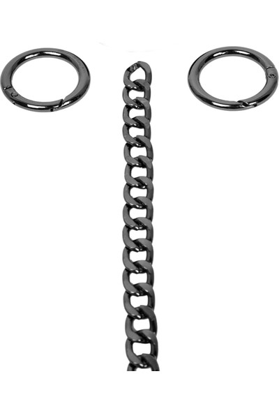 Nilden Hobi Yaylı Halkalı Çanta Zincir Set - Zincir 110 cm - Yaylı Halka Çap 2.5 cm Nilden Hobi Yaylı Halkalı Çanta Zincir Set - Zincir 110 cm - Yaylı Halka Çap 2.5 cm