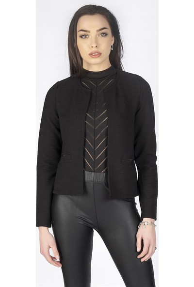 Missmurem Cepli Kısa Hırka - Siyah