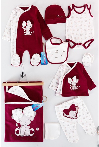 Babymod Fil Temalı Organik Kız Bebek Hastane Çıkışı Bebek Seti
