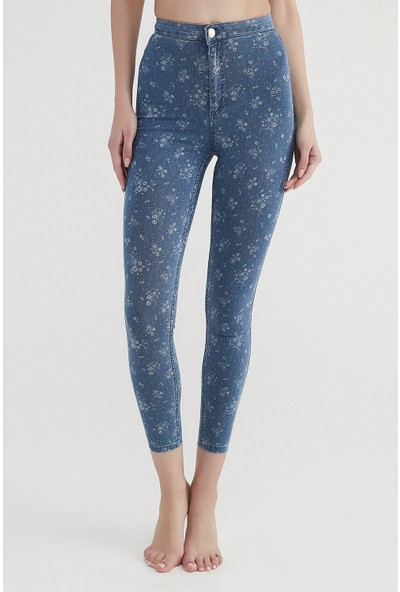 Penti Acık Denım Flora Tayt Penti Acık Denım Flora Tayt