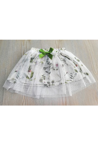 Çikoby Kız Bebek Çiçekli Tüllü Etek