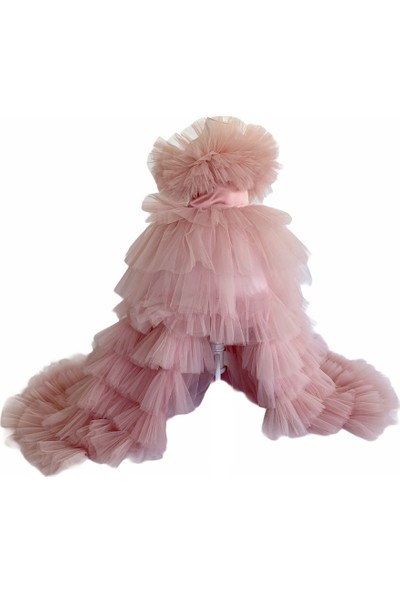 Zühre Balaban Giyim Kız Çocuk Pudra Abiye Elbise Zb Kids