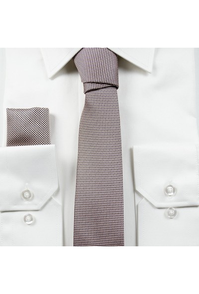 Sütlü Kahve Düz Dokuma Kravat