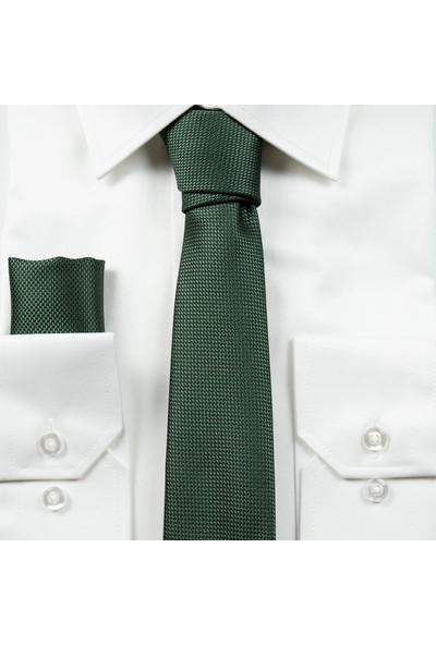 Yeşil Düz Dokuma Kravat