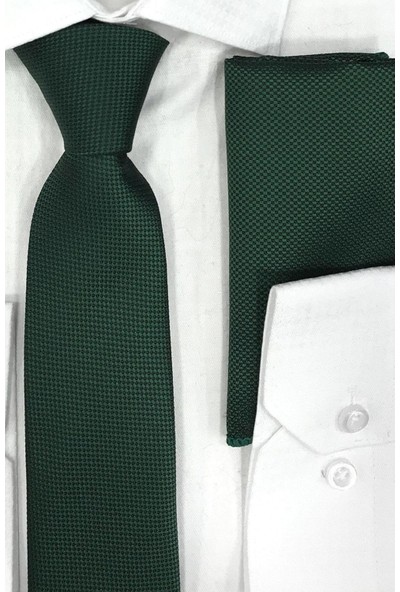 Mendilli Ince Kravat_zümrüt Yeşil