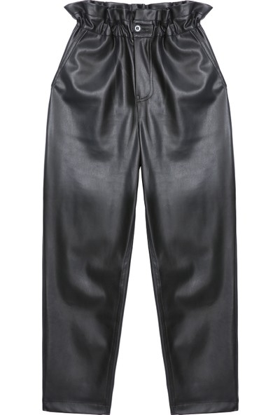 Göknur Arslan Kadın Siyah Vegan Deri Pantolon