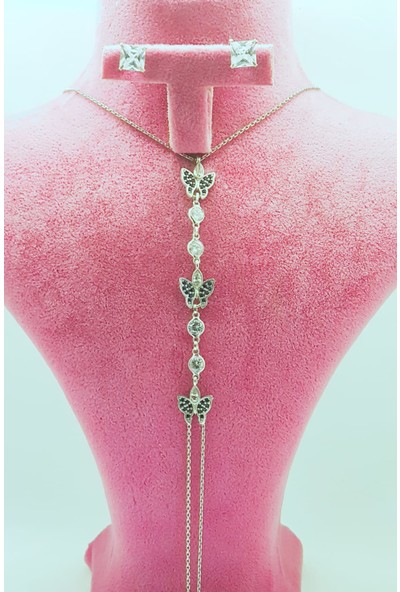 Bay Hediye Kelebekli Şahmeran + Tektaş Gümüş Küpe BYH-Ş1011729