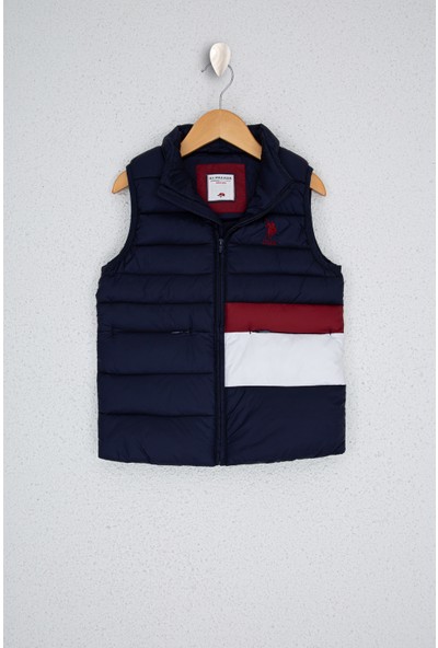 U.S. Polo Assn. Erkek Çocuk Lacivert Dokuma Yelek 50224494-VR033