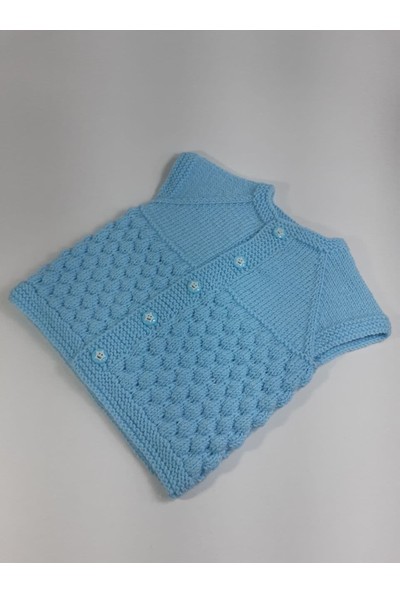 Bağzı Şeyler Dükkanı El Örgüsü Bonbon Modeli Yelek Mavi 1 Yaş Için Bağzı Şeyler Dükkanı El Örgüsü Bonbon Modeli Yelek Mavi 1 Yaş Için