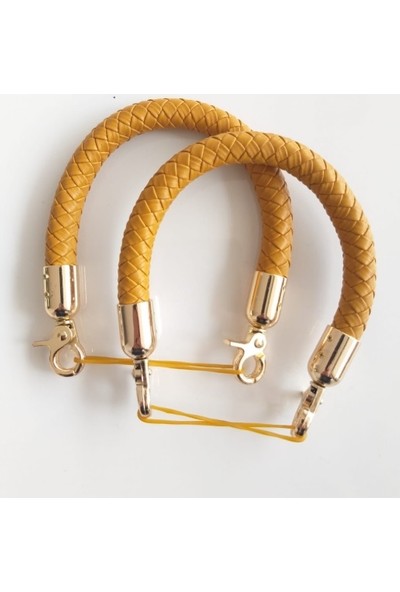 Angel Çanta Akssesuar Örme Çanta Sapı, Hardal Renk