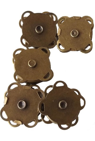 Angel Çanta Aksesuar Örgü Çantaya Mini Dikmeli Mıknatıs Antik Renk 5Li Paket Angel Çanta Aksesuar Örgü Çantaya Mini Dikmeli Mıknatıs Antik Renk 5Li Paket