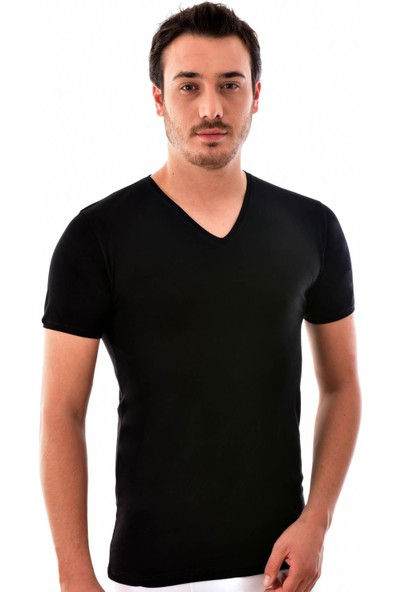 Tutku Ribana V Yaka Esnek Erkek Fanila