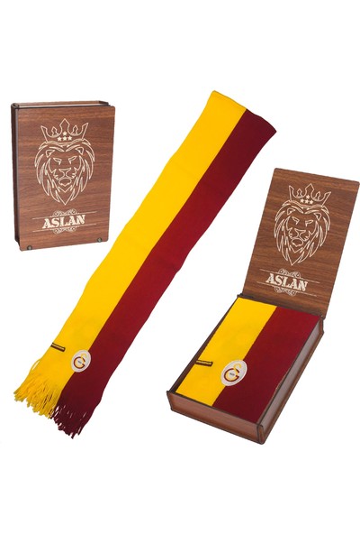 Galatasaray Lisanslı Ahşap Kutulu Atkı