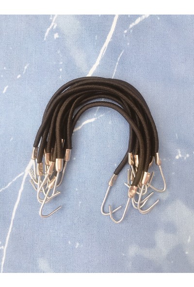 Yeşim Aksesuar Ucu Metal Çengelli Lastik Toka 20 Adet