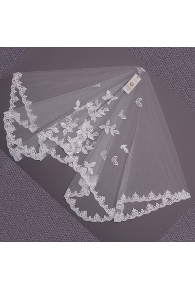 Narin Moda Gelinlik Danteli Rahibe Duvak Gelinlik Duvağı