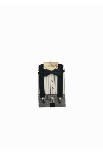 Nekibuki Erkekçocuk Papyon Takımı ve Pantolon Askısı Nekibuki Erkekçocuk Papyon Takımı ve Pantolon Askısı