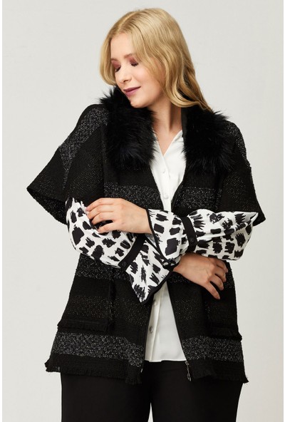 Kifayet Siyah Büyük Beden Ceket