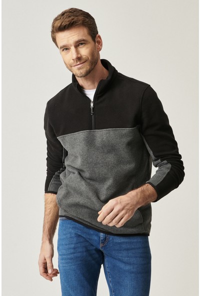 AC&Co / Altınyıldız Classics Slim Fit Günlük Rahat Çift Renkli Polar Spor Sweatshirt