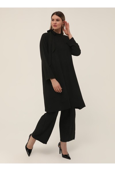 Alia Büyük Beden Tunik&pantolon Ikili Takım Siyah Alia