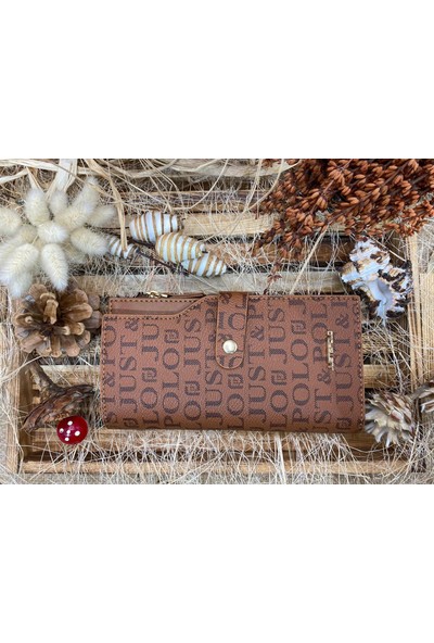 Just Polo Kadın Taba Silinmez Baskılı Cüzdan