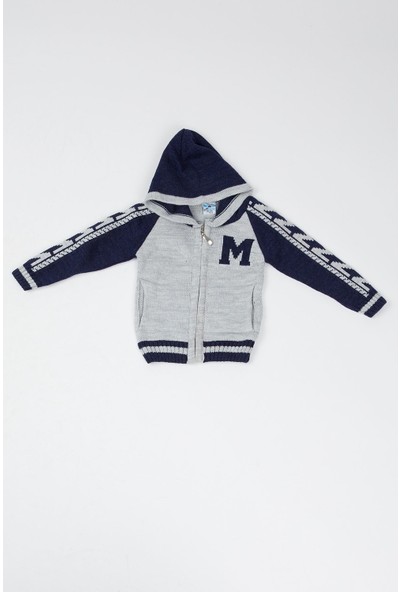 Epaavm Kapşonlu Fermuarlı Triko Hırka