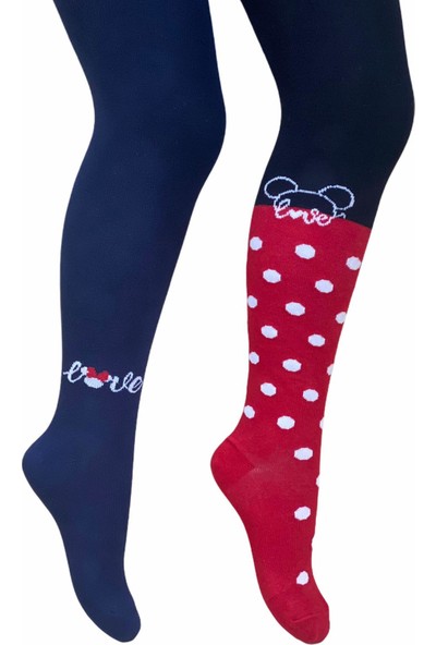 Belyy Socks 2 Li Desenli Kız Çocuk Külotlu Çorap Belyy Socks 2 Li Desenli Kız Çocuk Külotlu Çorap