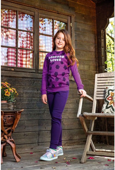 Penyelüx Kız Çocuk Eşofman Takımı - Leopard