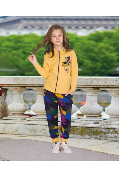 Penyelüx Fast Girl Fermuarlı Kız Çocuk Eşofman Takımı