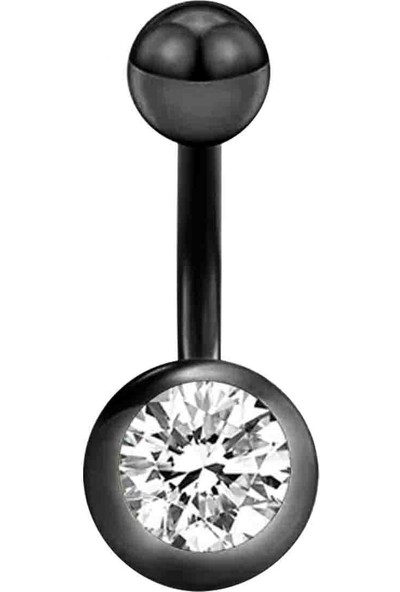 Petit Cerrahi Çelik Göbek Piercing Taşlı Piercing PR1022-1