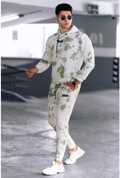 Madmext Yeşil Batik Erkek Eşofman Takımı 4758