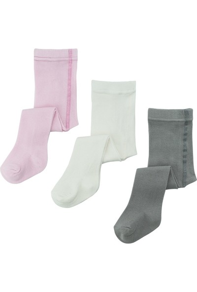 BioTextille Biotex Organik Pamuklu 3 Lü Kız Bebek Kilotlu Çorap 0-6/6-12/12-18 Ay