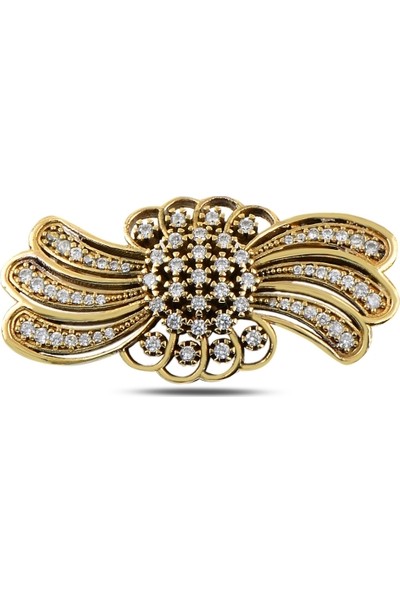 Silverlina Gümüş Zirkon Taşlı Otantik Broş